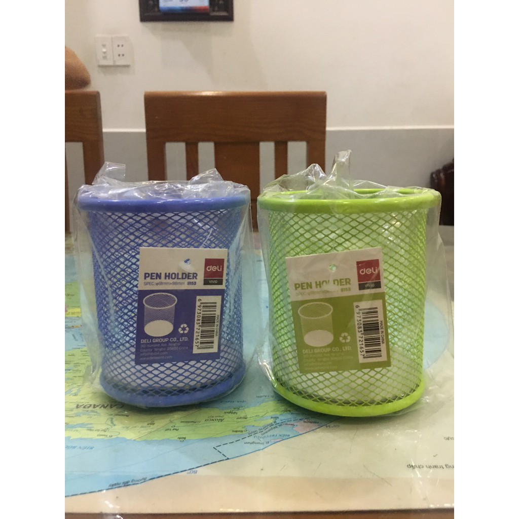 Cốc cắm bút sắt Deli 9153 bền đẹp | Shopee Việt Nam