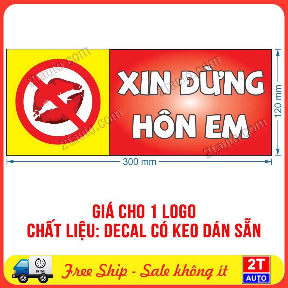 01 Tem Sticker Xin Đừng Hôn Em, Sticker Cảnh Báo Vui Nhộn, Giữ Khoảng ...