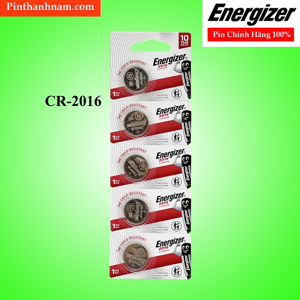 Pin CR2016 Energizer 3V vỉ 5 viên chính hãng | Shopee Việt Nam