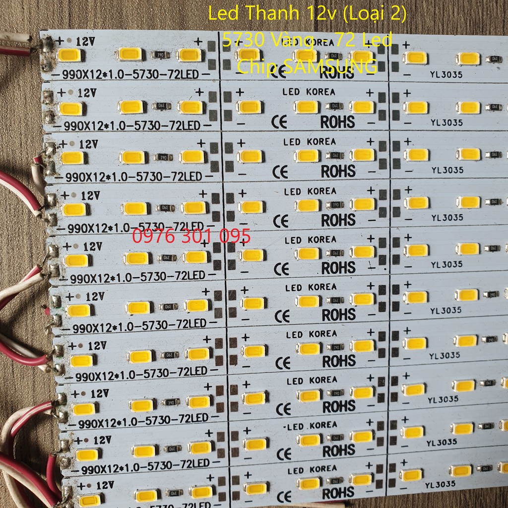 Đèn Led Thanh 12v chip led SAMSUNG [Lẻ 1 Thanh] | Shopee Việt Nam