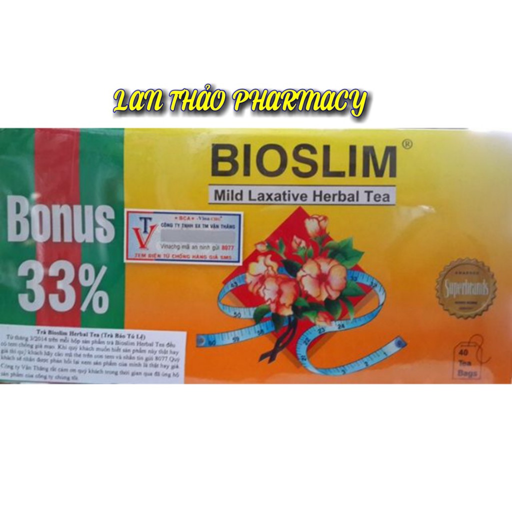 Trà Bioslim Hộp 40 Gói Chính Hãng Giá Tốt - trà bảo tú lệ | Shopee Việt Nam