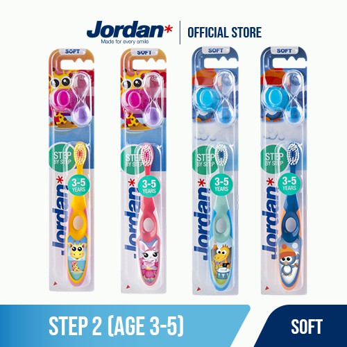 Bàn chải đánh răng Jordan Step 2 (3-5 tuổi), Lông mềm | Shopee Việt Nam