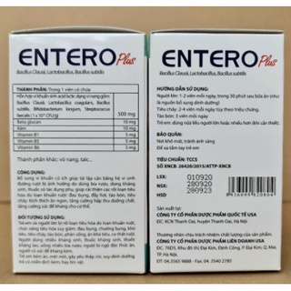 Men vi sinh ENTERO Plus Giúp cân bằng hệ vi sinh đường ruột - Hộp 100 ...