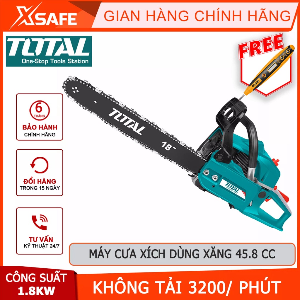 Máy cưa xích dùng xăng Total TG945185 Máy cưa cầm tay Dung tích xi lanh ...