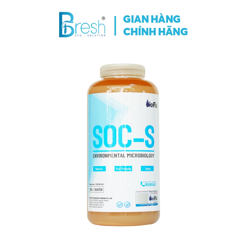 BFRESH Vi sinh xử lý mùi hôi Biofix SOC S chai 1 lít | Shopee Việt Nam