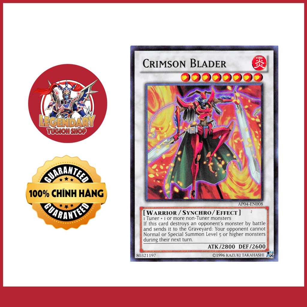 [Thẻ Bài Yugioh Chính Hãng] Crimson Blader | Shopee Việt Nam