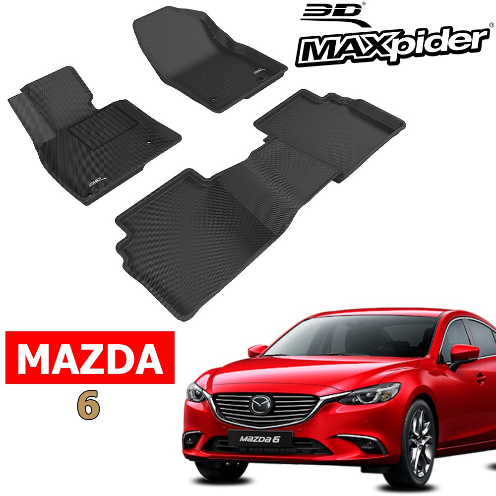 Thảm Lót Sàn MAZDA 6 chính hãng 3D MAXpider KAGU 2013 2014 2015 2016 2017 2018 2019 2020 2021 ...