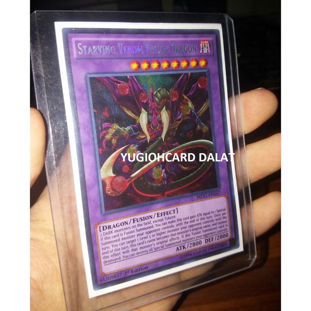 Thẻ bài yugioh chính hãng Starving Venom Fusion Dragon – Secret Rare Fpro | Shopee Việt Nam