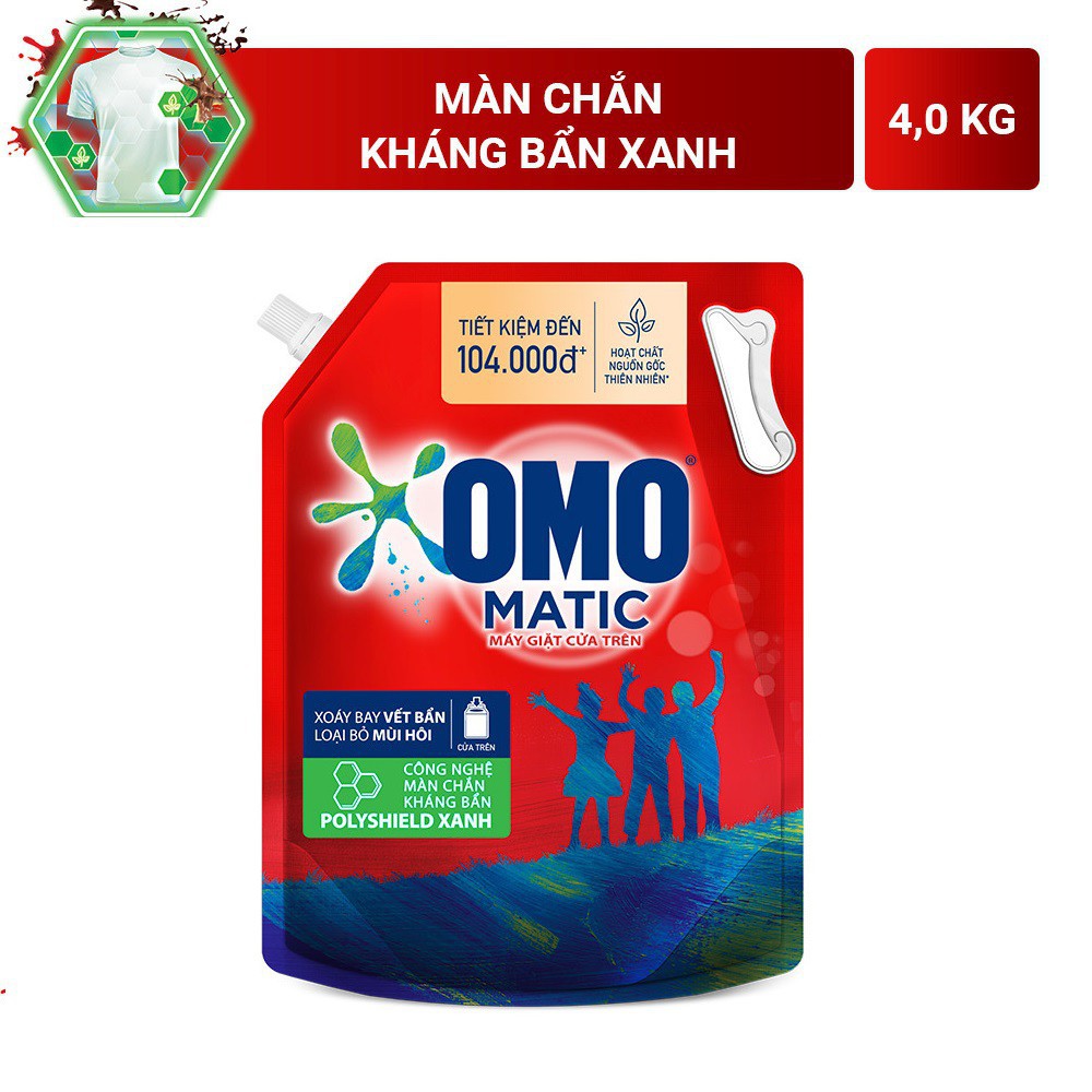Nước giặt OMO Matic 4kg (túi) | Shopee Việt Nam