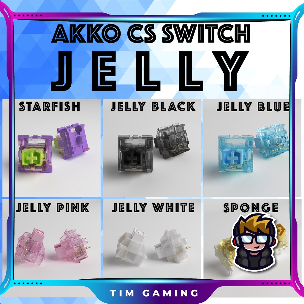 Bộ AKKO CS Jelly Switch 45 Switch | Hỗ trợ cho phím cơ Hotswap 3 pin ...