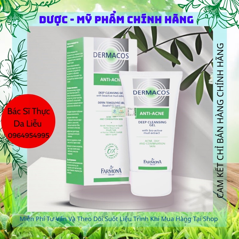[Chính Hãng] Dermacos Anti Acne Deep Cleansing Gel with Bioactive Mud ...