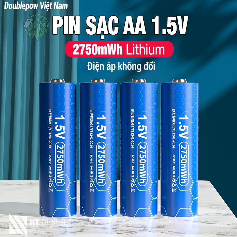 Pin Sạc 1.5V Doublepow Lithium AA AAA, dung lượng cao lên đến 4070mWh ...