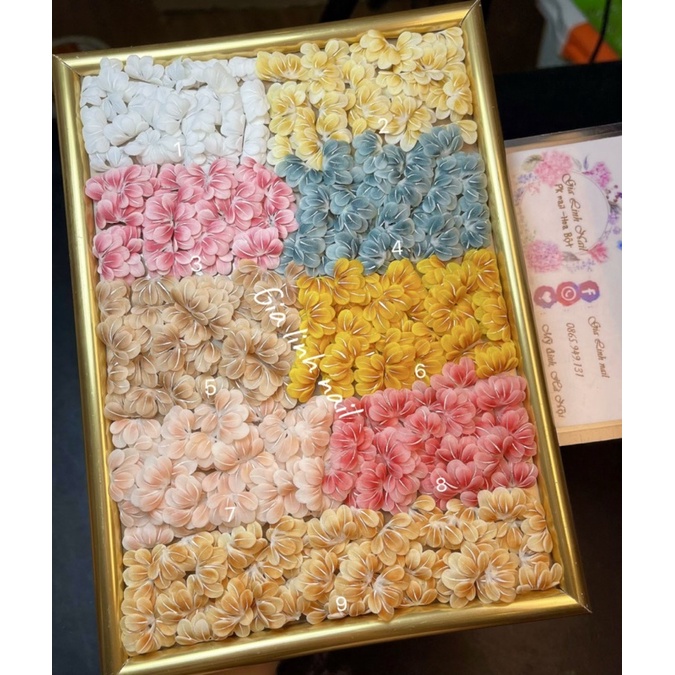 Hoa ruby tay vẽ - hoa bột nail ( set 2 bông/10 bông) | Shopee Việt Nam