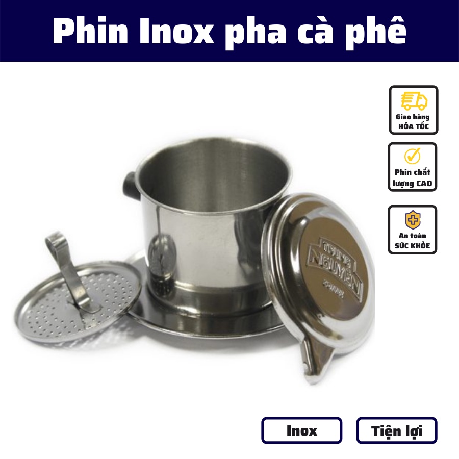 Phin pha cà phê nguyên chất Inox cao cấp 304 phin nhôm trung nguyên cafe Việt giữ hương vị đậm ...