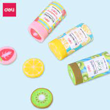 Combo 5 viên tẩy Deli/ Tẩy 2B Deli, 40×22×12mm, Kiwi, Dâu, Chanh ...