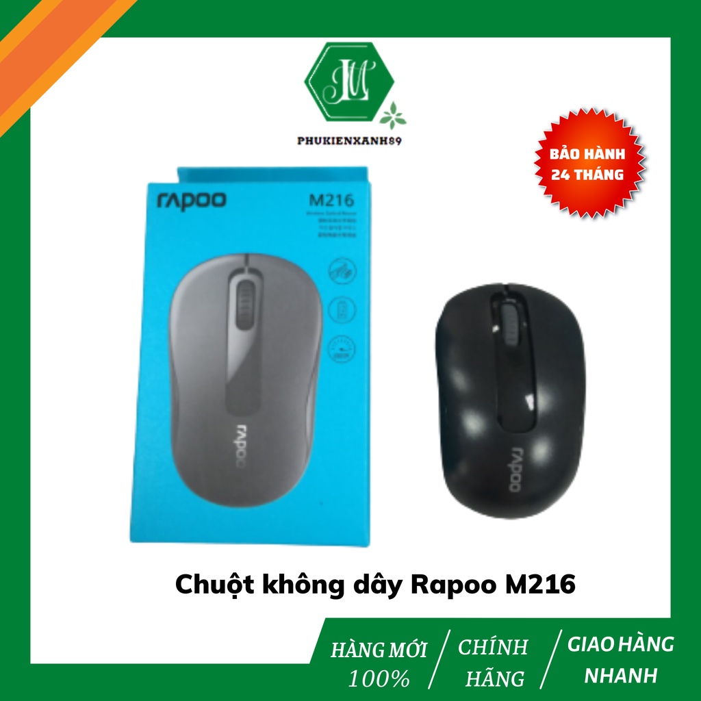 Chuột Không Dây Rapoo M216- MÀU ĐEN - 1000DPI - BẢO HÀNH 24 THÁNG ĐỔI MỚI -HÀNG CHÍNH HÃNG ...