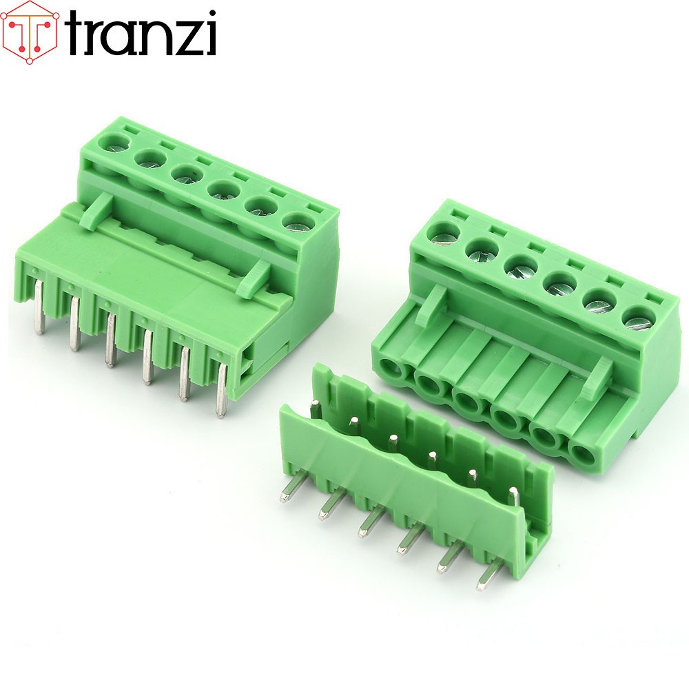 Cầu đấu 5.08mm 2EDG5.08 6P bộ đực cái chân cắm cong xanh - túi 5 bộ đực cái | Shopee Việt Nam