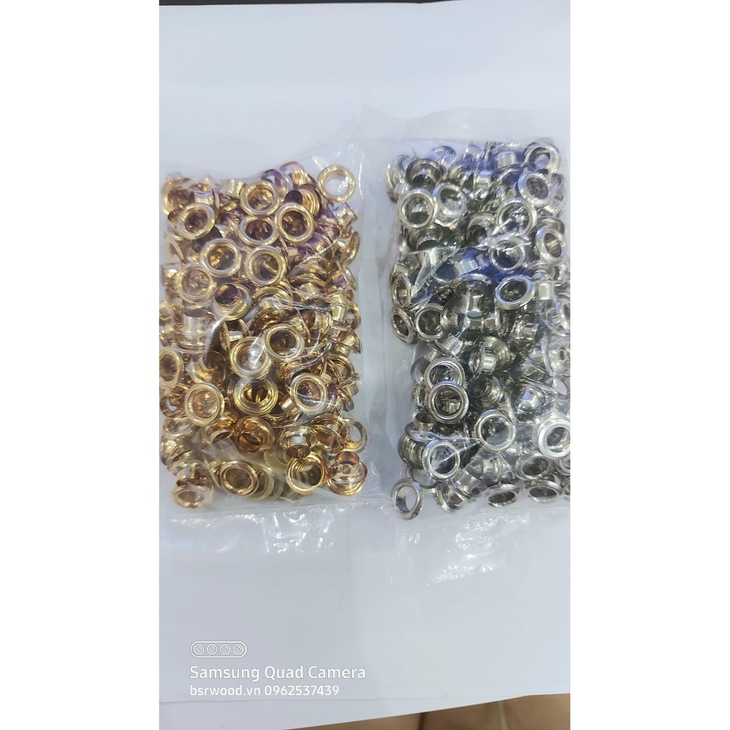 Khoen ore 6mm Khoen mắt cáo 6 ly Bằng INOX không gỉ Màu bạc, màu vàng, màu khói Mắt cáo bấm vải ...