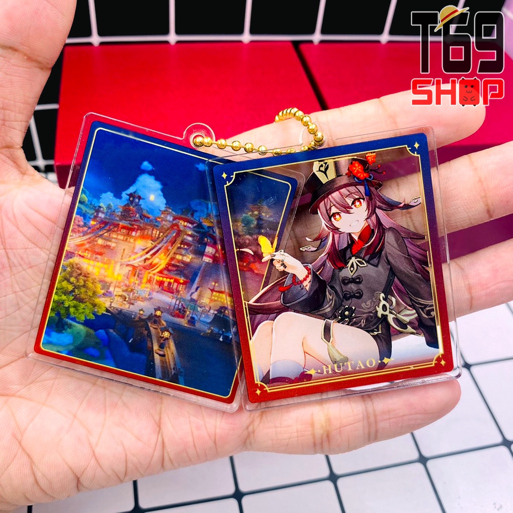 Móc khóa mica game Genshin Impact - Hình đôi nhân vật và phong cảnh ...