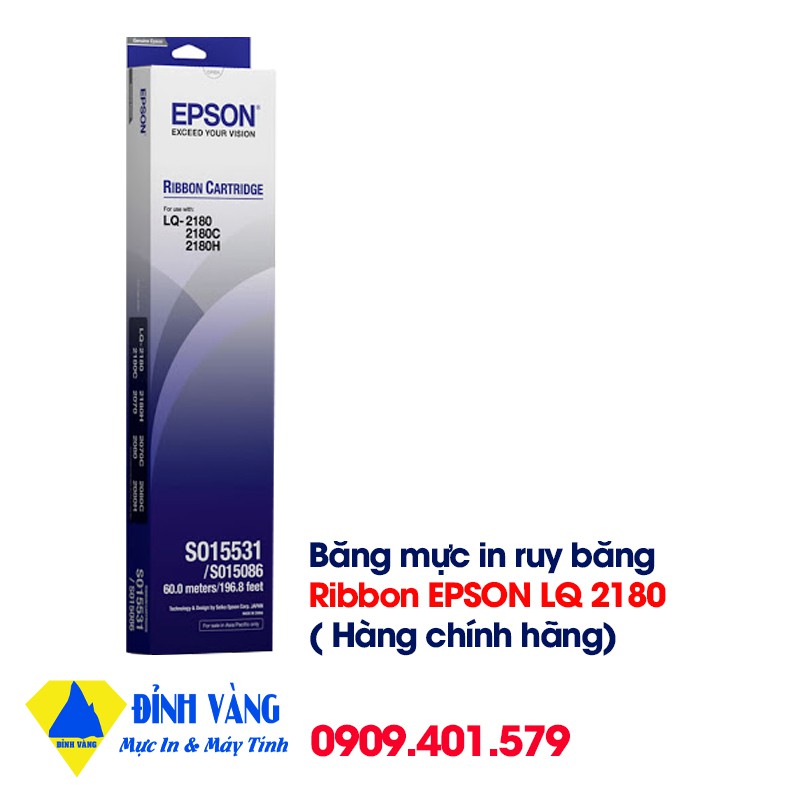 Băng mực in ruy băng Ribbon EPSON LQ 2180 ( hàng chính hãng) | Shopee ...