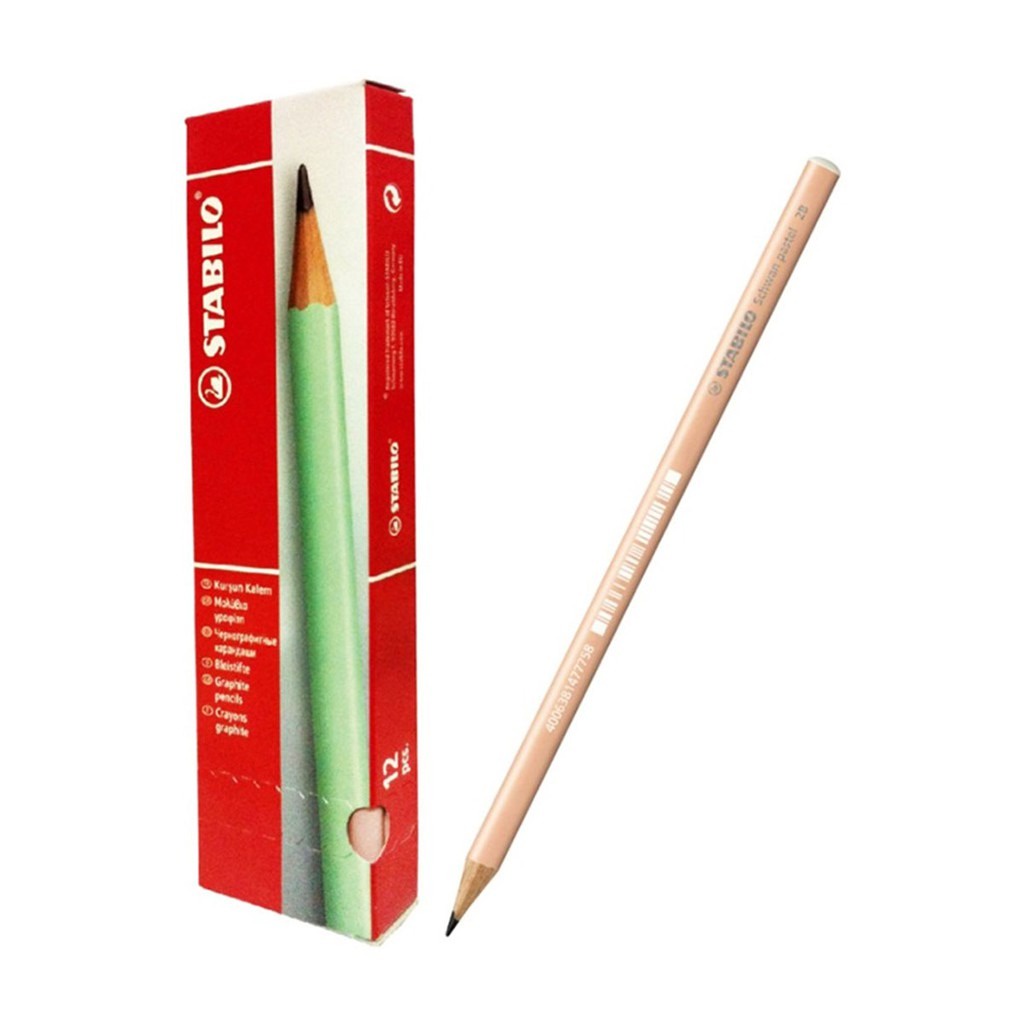 Bộ 12 bút chì gỗ STABILO Schwan Pastel 421 2B (hộp) | Shopee Việt Nam