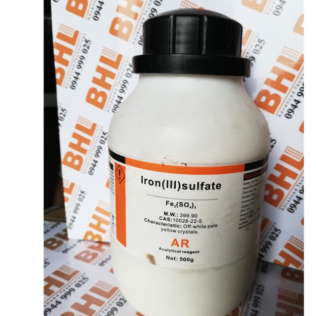 Iron (III) sulfate Fe2(SO4)3 Xilong Sắt sunphat lọ 500g CAS 10028-22-5 ...