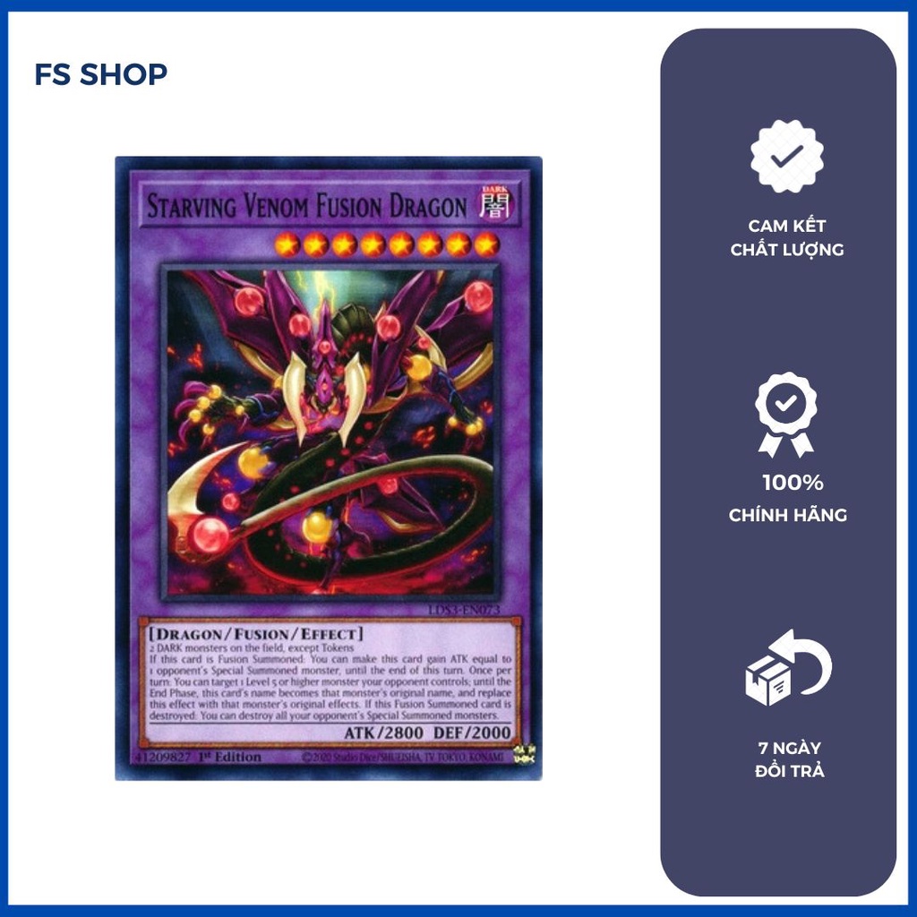 Thẻ bài yugioh chính hãng Starving Venom Fusion Dragon (Common) | Shopee Việt Nam