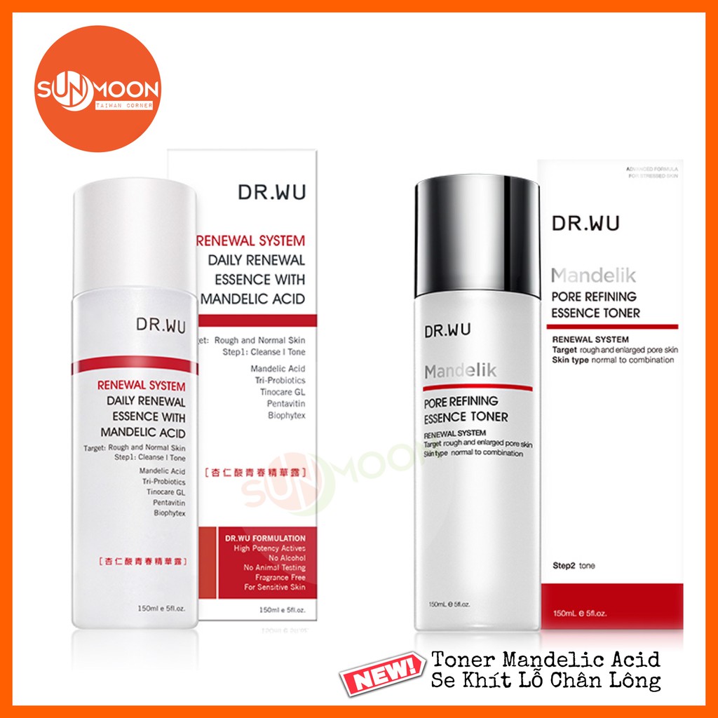 [DR.WU] Toner Làm Sạch Se Khít Lỗ Chân Lông DR.WU MANDELIC PORE REFINING ESSENCE TONER 150ML ...