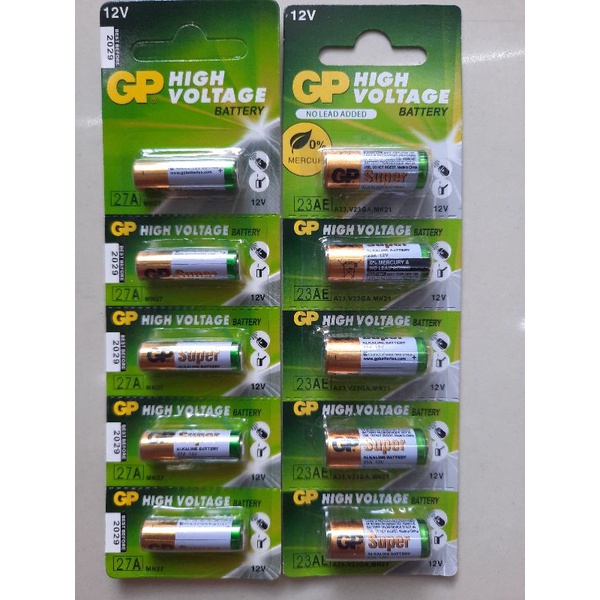 Vĩ 5 viên pin GP 12v 23A, 27A | Shopee Việt Nam