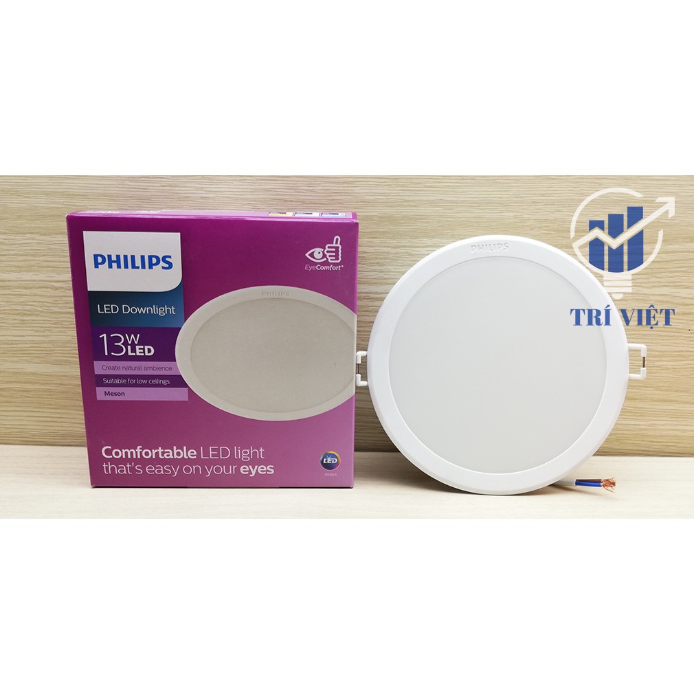 Combo 5 Đèn Led Âm Trần Philips 13W 59464 MESON 3000k/ 4000k/ 6500k - Ánh êm mắt, dễ lắp đạt ...