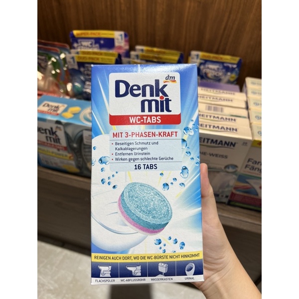 Viên tẩy bồn cầu Denkmit WC-Tabs hộp 16 viên | Shopee Việt Nam