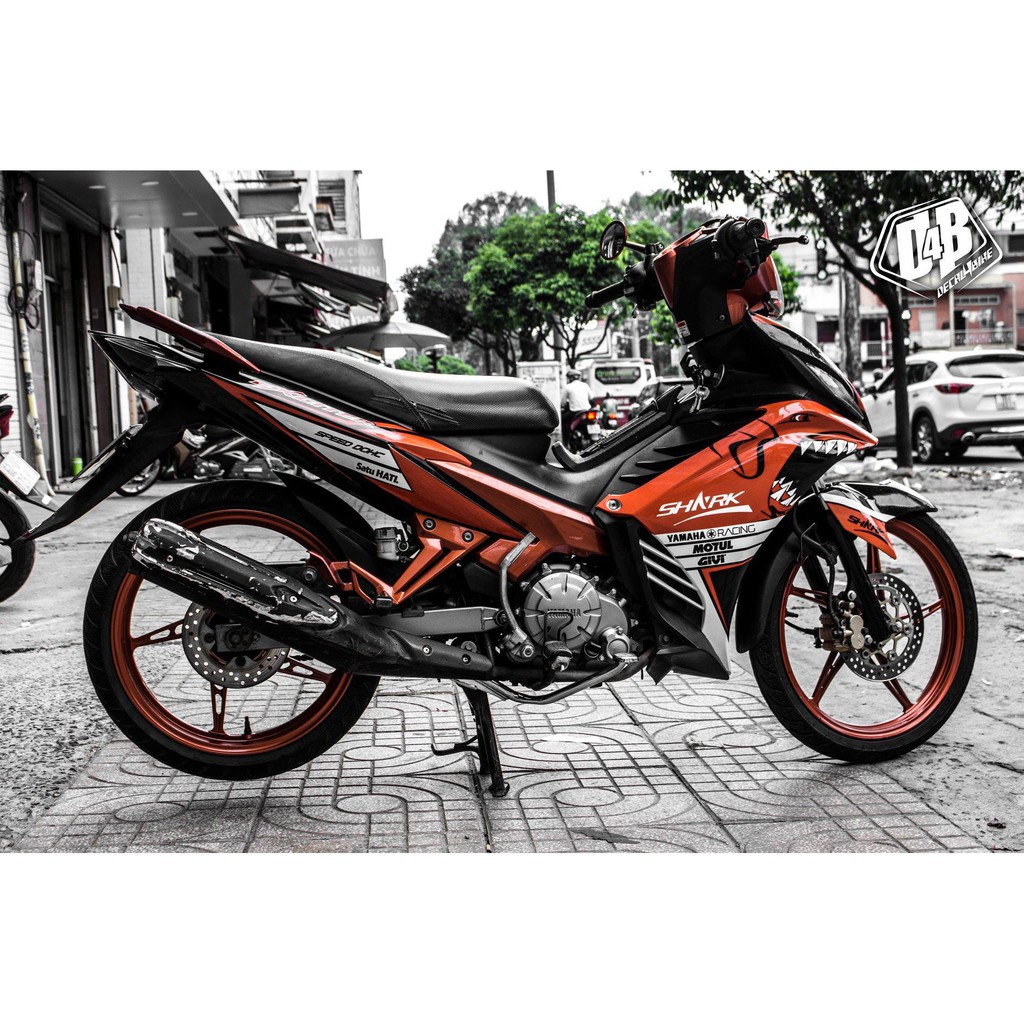 [D4B-Tem chuẩn xịn] Tem trùm xe Exciter 135 Orange Shark | Shopee Việt Nam