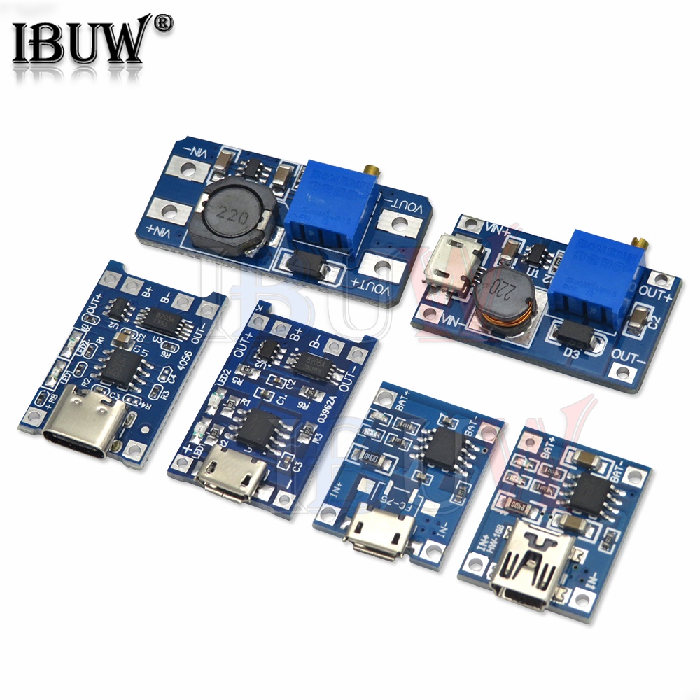 Bộ 5 Mô Đun Sạc Pin Lithium 5V 1A 18650 TP4056 1A Type-c/Micro/Mini USB ...