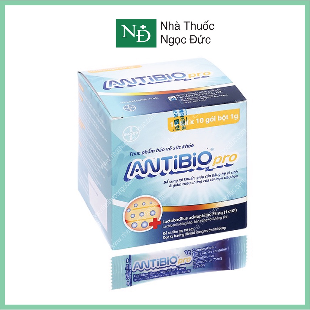 Men vi sinh Antibio Pro bổ sung lợi khuẩn hộp 100 gói | Shopee Việt Nam