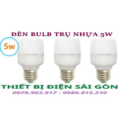 ĐÈN BULB TRỤ NHỰA 5W | Shopee Việt Nam
