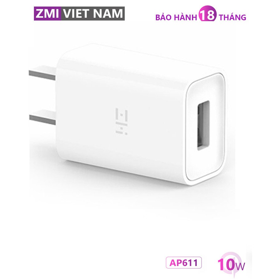 Củ Sạc ZMI AP611 5V 2A, 1 Cổng USB A | Bảo Hành 18 Tháng | Shopee Việt Nam