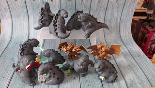 Mô hình Bộ 12 Fat Godzilla Ghidorah Mập Chibi dễ thương | Shopee Việt Nam