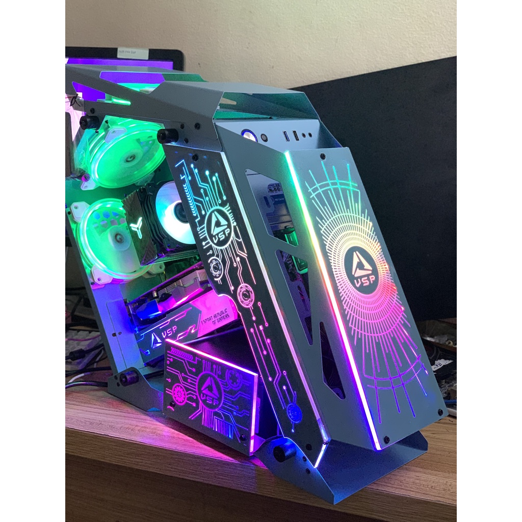 Vỏ CASE VSP ESPORT ES1 ES 1 ROG dành cho game thủ LED RGB ( chưa gồm fan) mAtx | Shopee Việt Nam