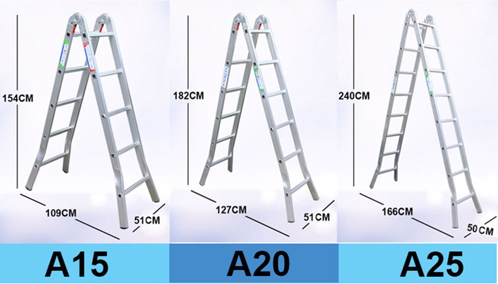 Thang nhôm khóa sập tự động NIKITA A25 ( 2.5M + 2.5M ) | Shopee Việt Nam