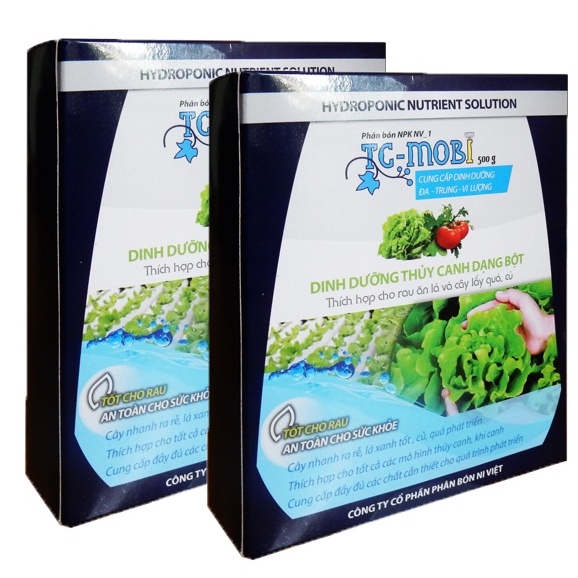 SET 2 hộp TC Mobi 500gram Dinh dưỡng Thủy canh TC-MOBI 500g (~pha 500 lít) | Shopee Việt Nam