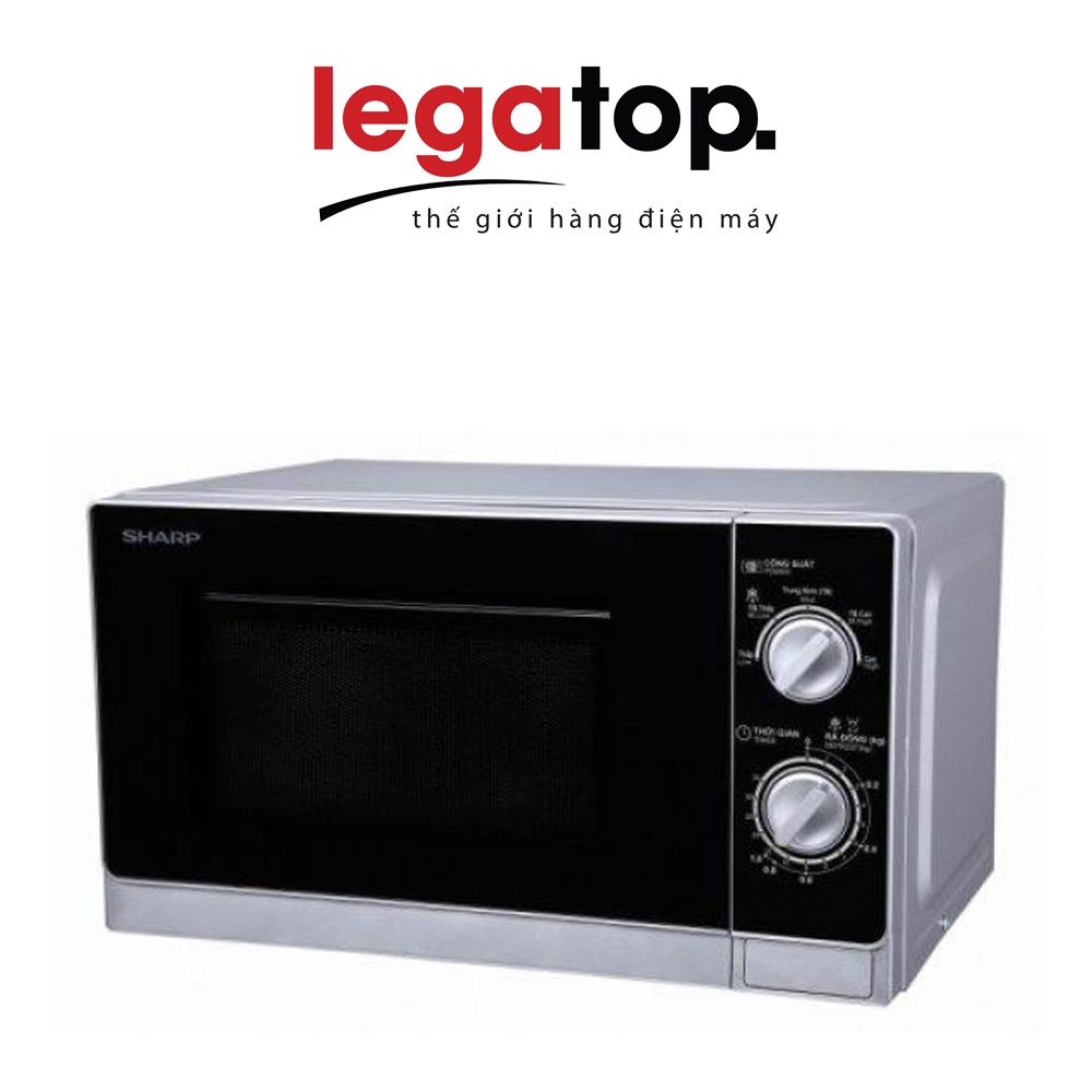 Lò vi sóng Sharp R-205VN-S 20 lít,800W,Mức công suất 5,Hẹn giờ,Khoang lò sơn xám,đĩa xoay ...