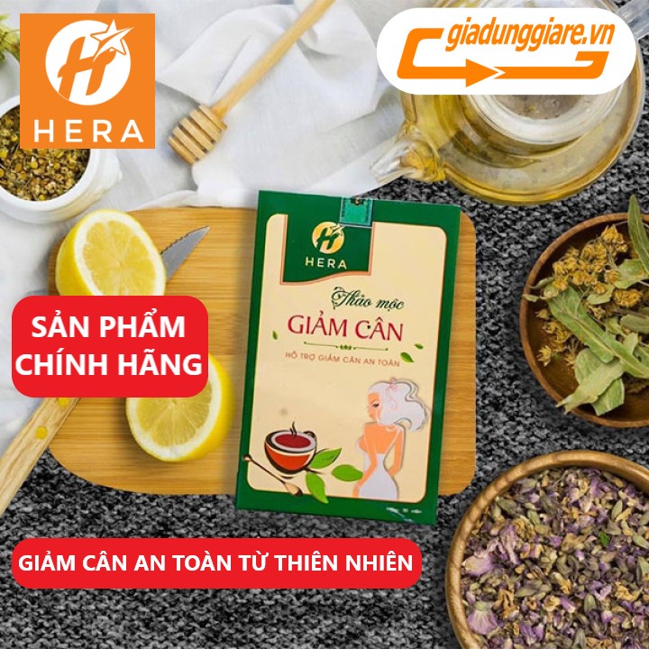 (CHÍNH HÃNG) Thảo mộc GIẢM CÂN HERA Plus (Hộp 30 viên) Trà giảm béo CẤP ...