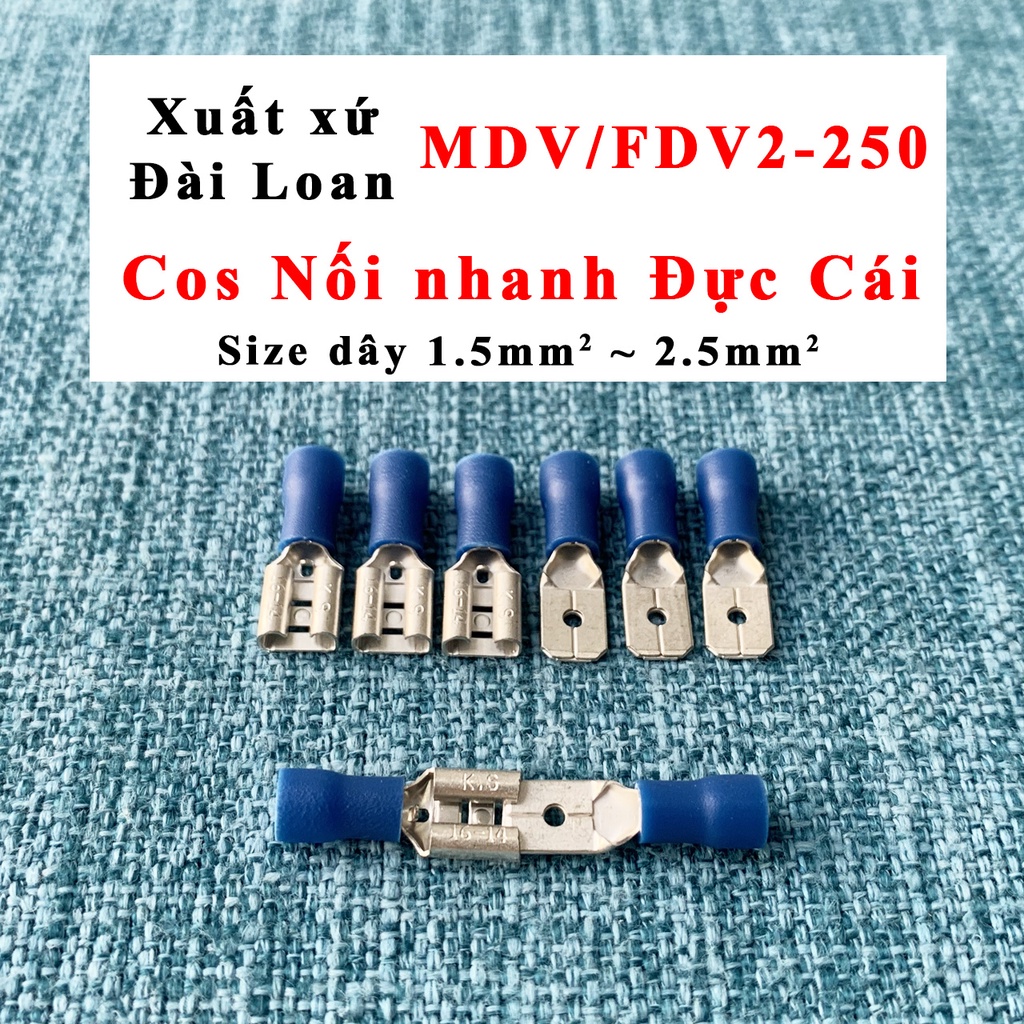 (1 gói 5 cái) Đầu cos kst nối nhanh đực cái dạng ghim kiểu Capa - Dây 1 ...