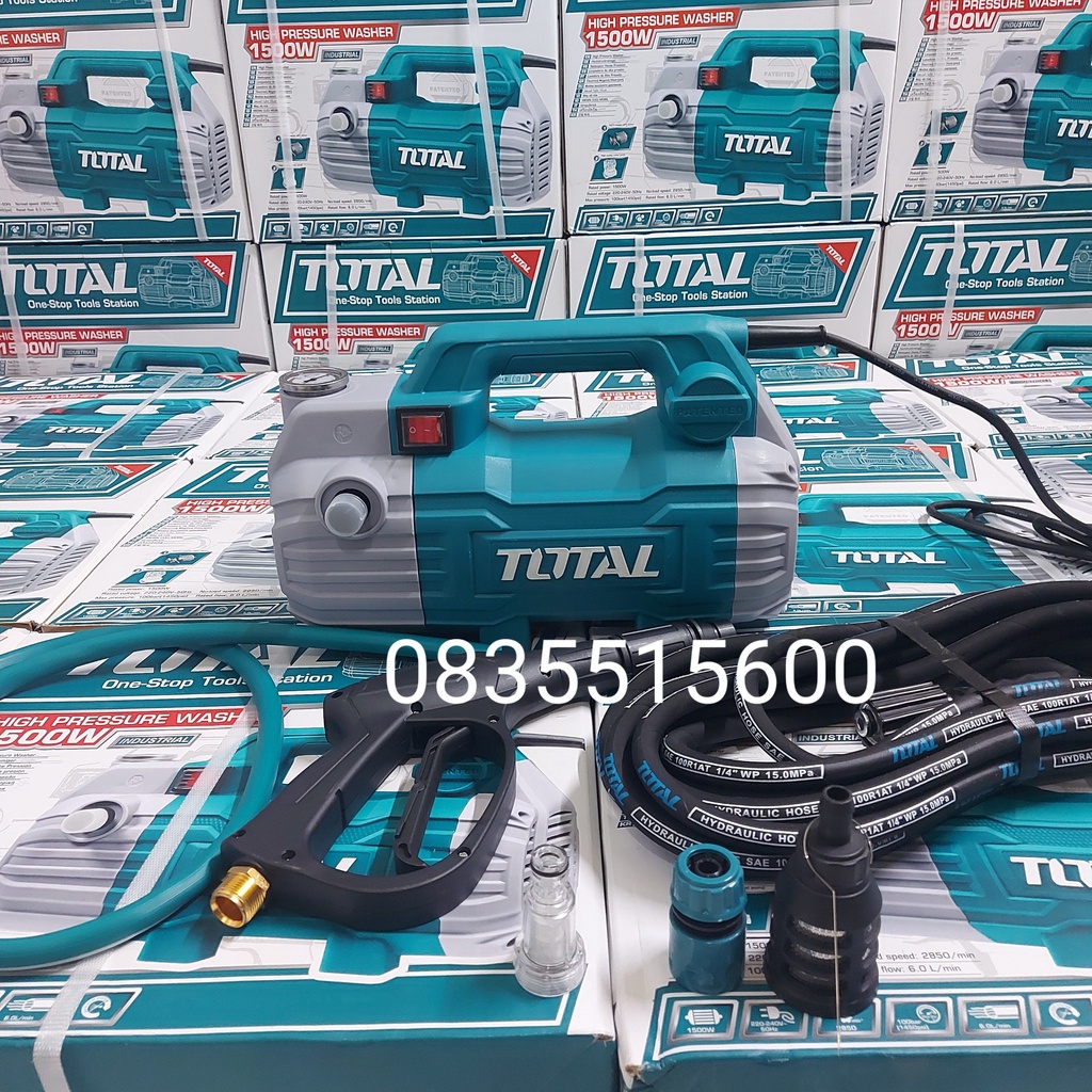 MÁY RỬA XE 1500W TOTAL TGT11236 [CHÍNH HÃNG] MÁY RỬA XE ÁP LỰC CAO MOTOR TỪ | Shopee Việt Nam