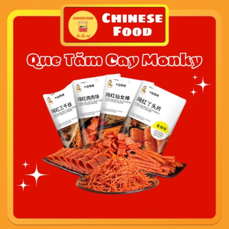 Que Cay Monky Nhiều Vị Đồ Ăn Vặt Tăm Cay Trung Quốc | Shopee Việt Nam