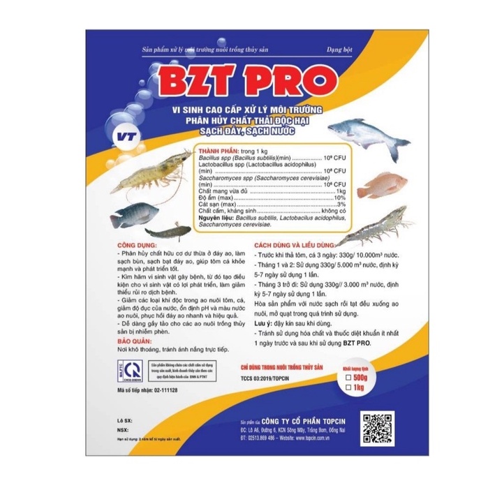 Sản Phẩm Men Vi Sinh Đáy BZT PRO Xử Lý Đáy Ao Nuôi Hiệu Qủa - Thủy Sản 247 | Shopee Việt Nam