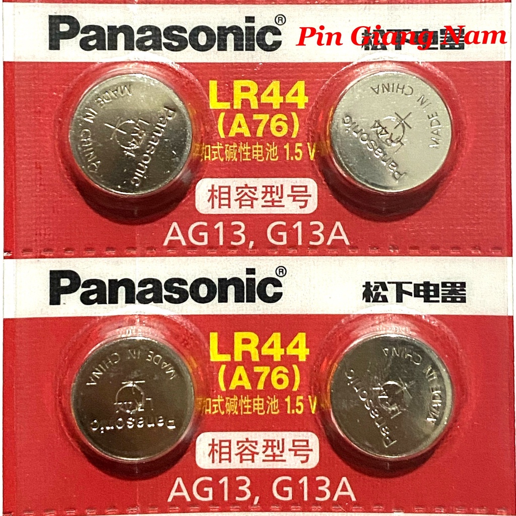 Pin LR44 A76 AG13 G13A Panasonic Alkaline 1.5V vỉ 10 viên | Shopee Việt Nam