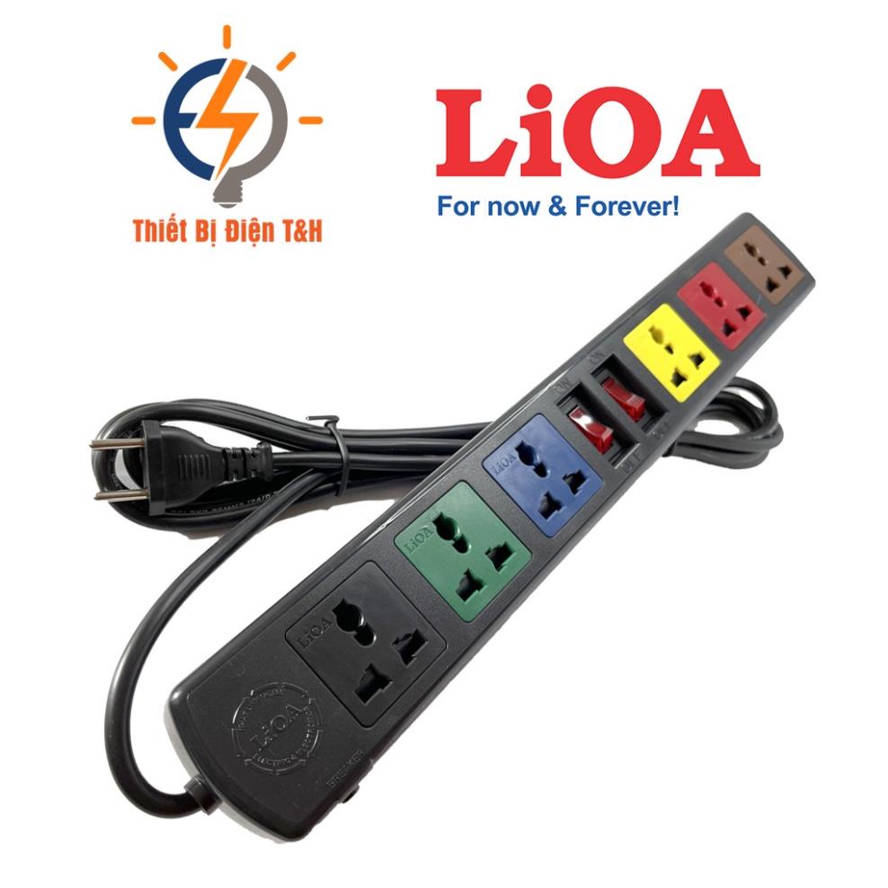Ổ cắm điện đa năng LIOA, 2200W, 6 ổ cắm, 2 công tắc, dây dài 3M, 5M, 6D32N - 6D52N - Thiết Bị ...