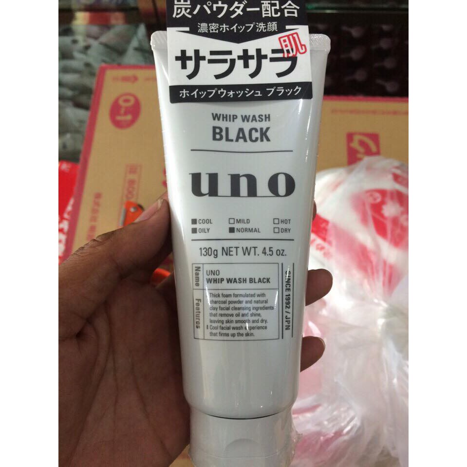 Sữa rửa mặt dành cho nam giới Uno Nhật Bản 130g ( màu đen dành cho da dầu) | Shopee Việt Nam