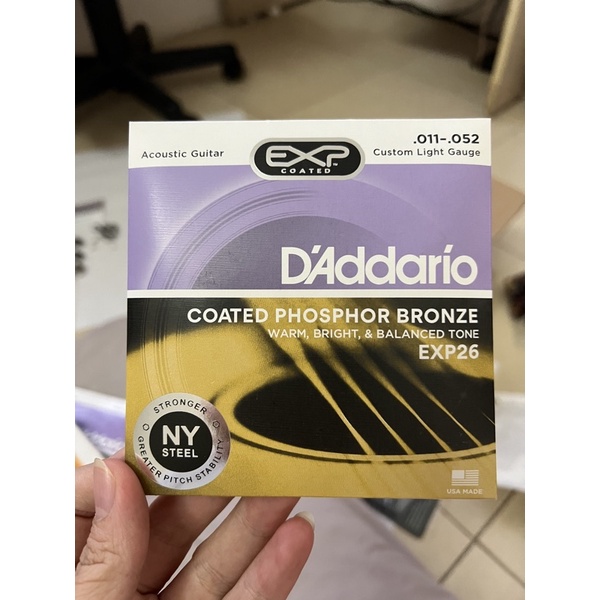 Dây đàn guitar Acoustic D Addario EPX26, EZ910, EJ13, EJ15, EZ900, EZ920 G4U Guitar bộ gồm 6 dây ...